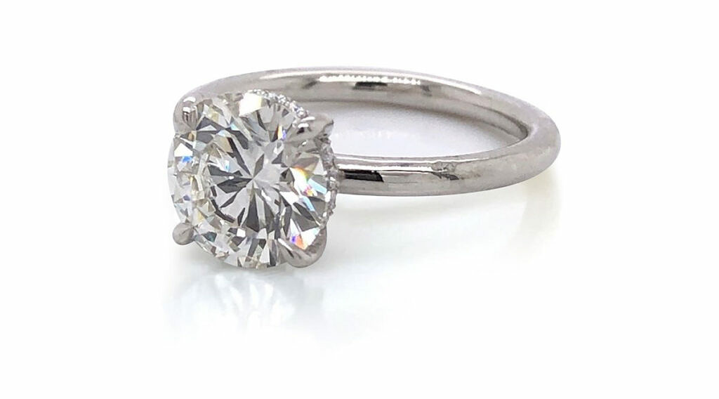 Round Solitaire with Diamond Gallery Los Angeles | Peter Norman