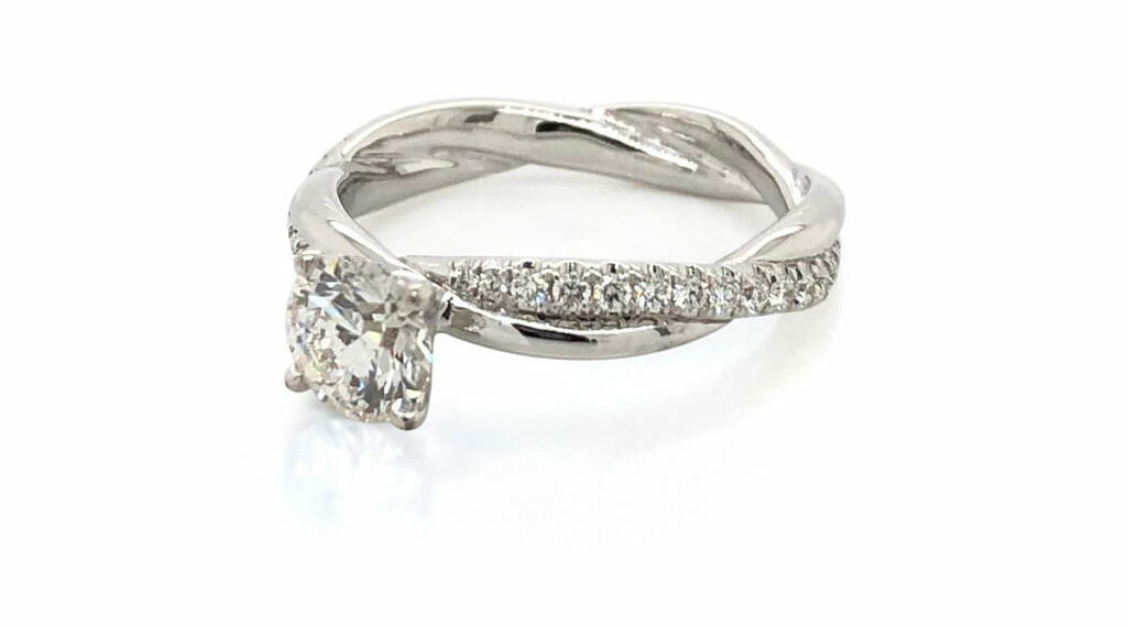 Twisted Diamond Engagement Ring Los Angeles | Peter Norman