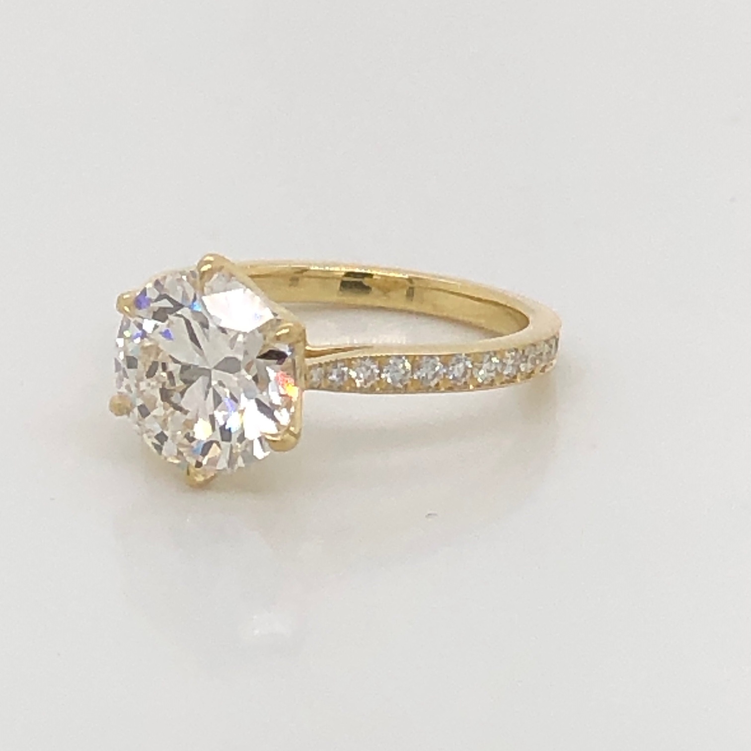 Round Six Prong Engagement Ring - Peter Norman