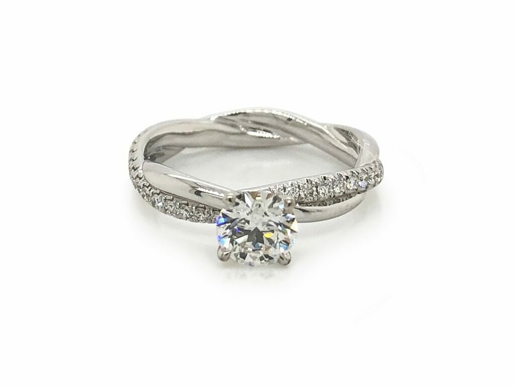Twisted Diamond Engagement Ring Los Angeles | Peter Norman