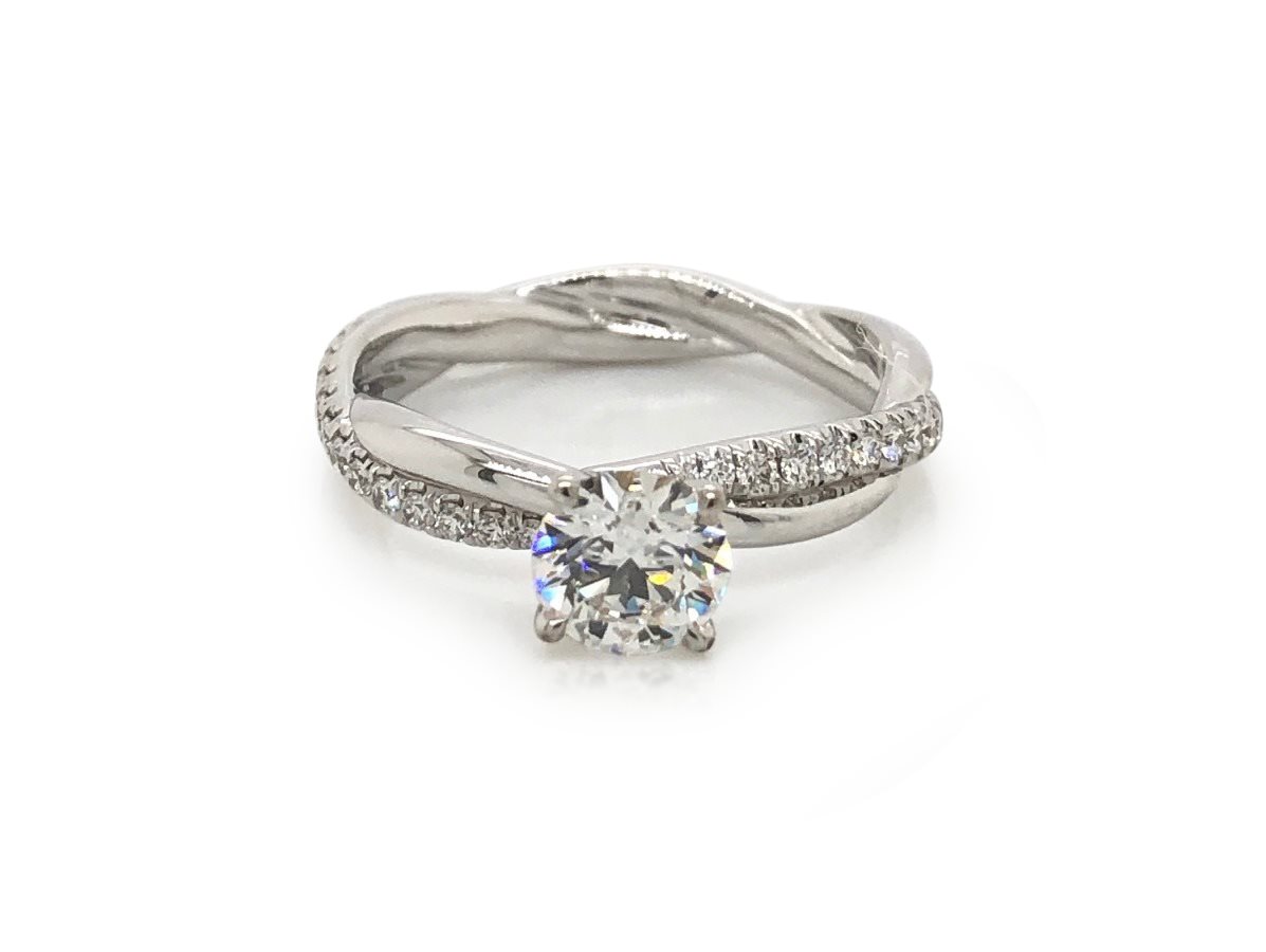 Twisted Diamond Engagement Ring Los Angeles | Peter Norman