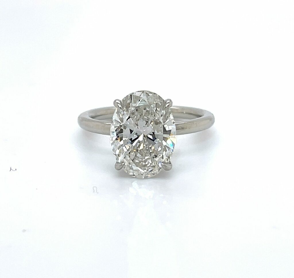 Oval Solitaire Engagement Ring Los Angeles | Peter Norman