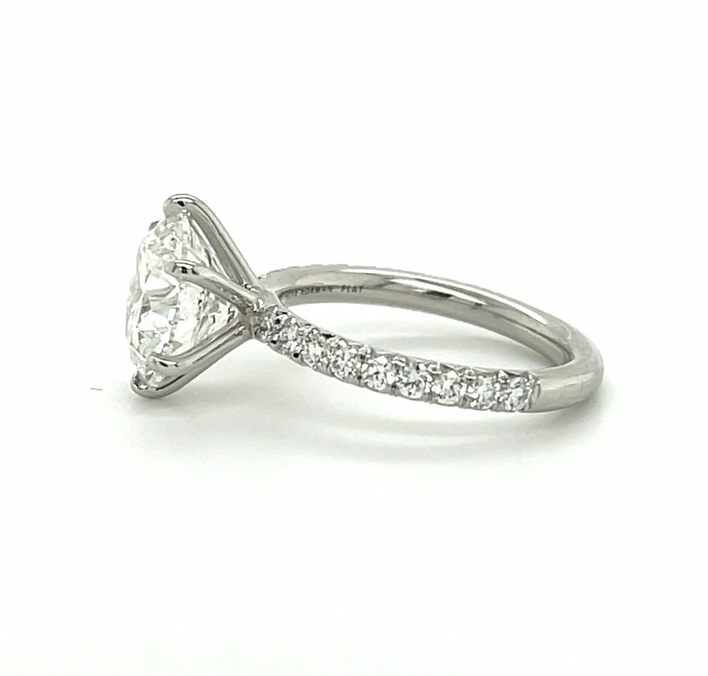 Round Brilliant-Cut Engagement Ring in a Six-Prong Setting Los Angeles ...