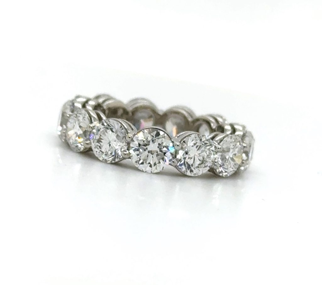 Round Diamond Shared-Prong Eternity Band | Peter Norman