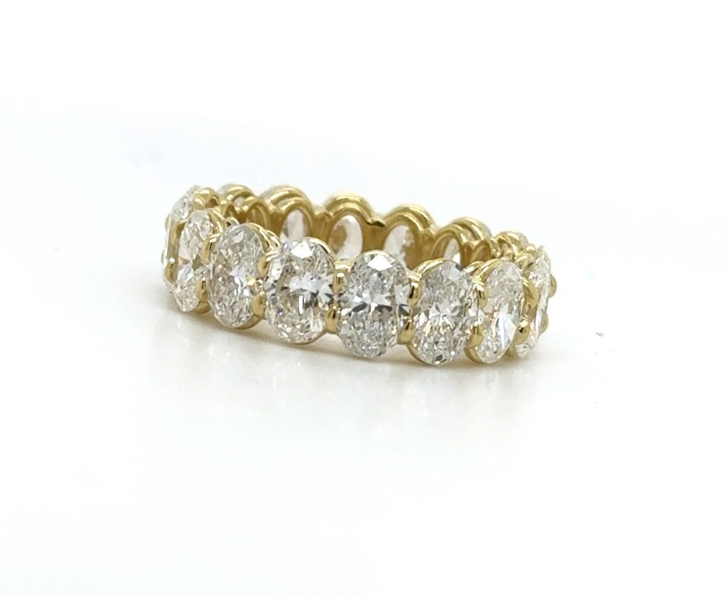 Oval Diamond Eternity Band in Yellow Gold Peter Norman