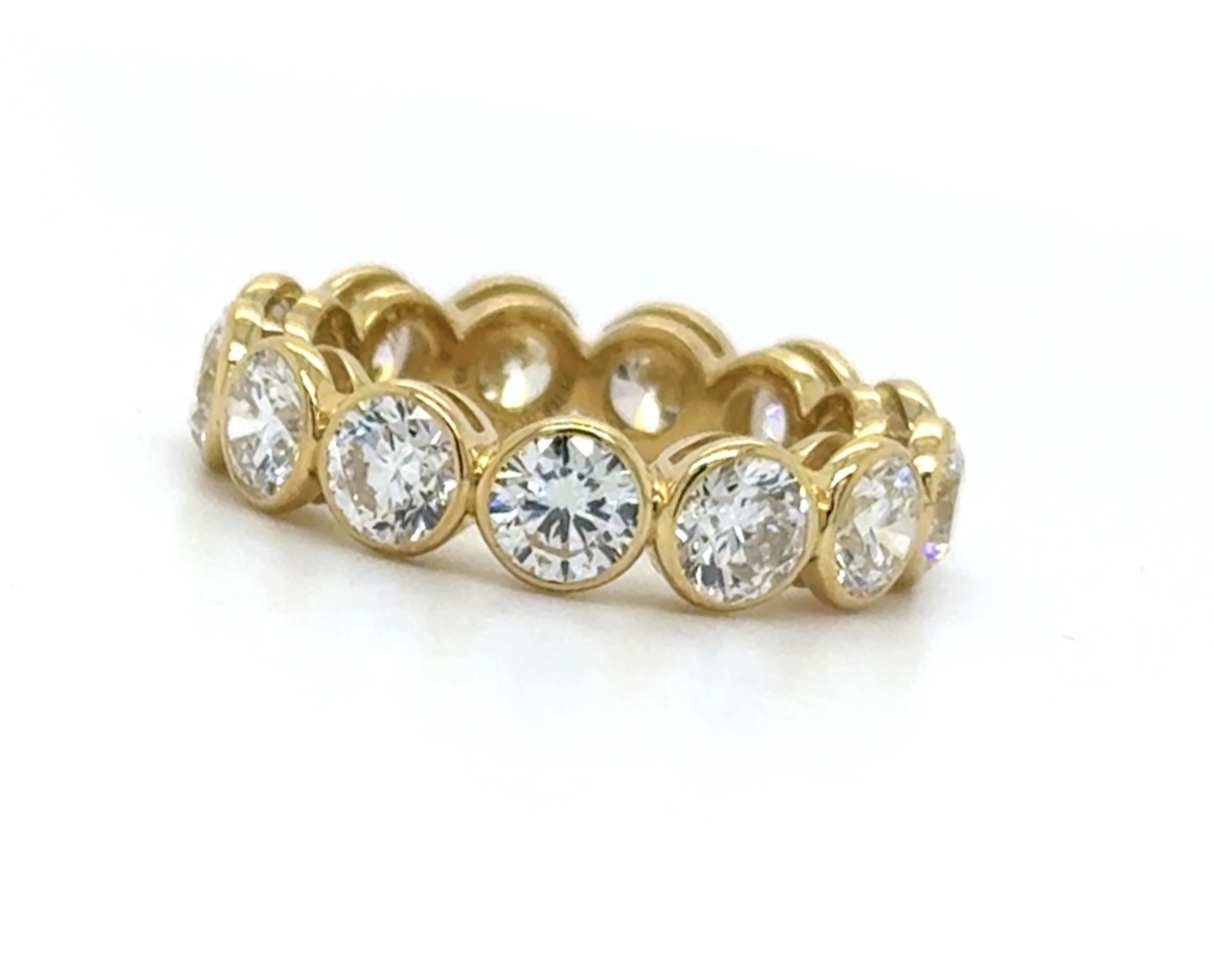 Yellow Gold Bezel Diamond Band Peter Norman