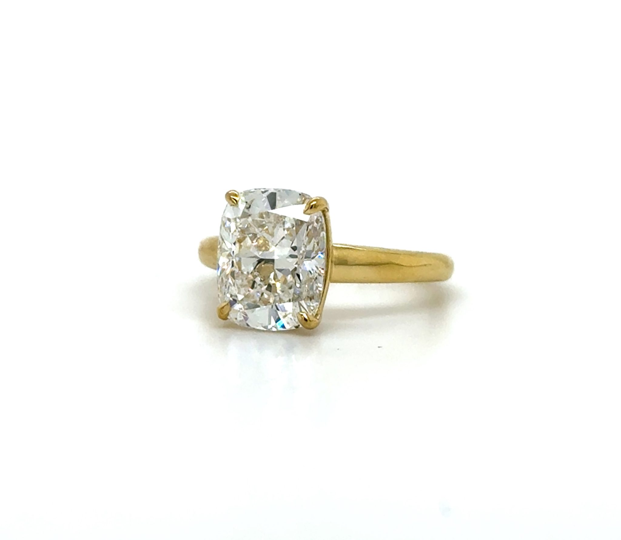 Elongated Cushion-Cut Ring with Tapered Band Peter Norman