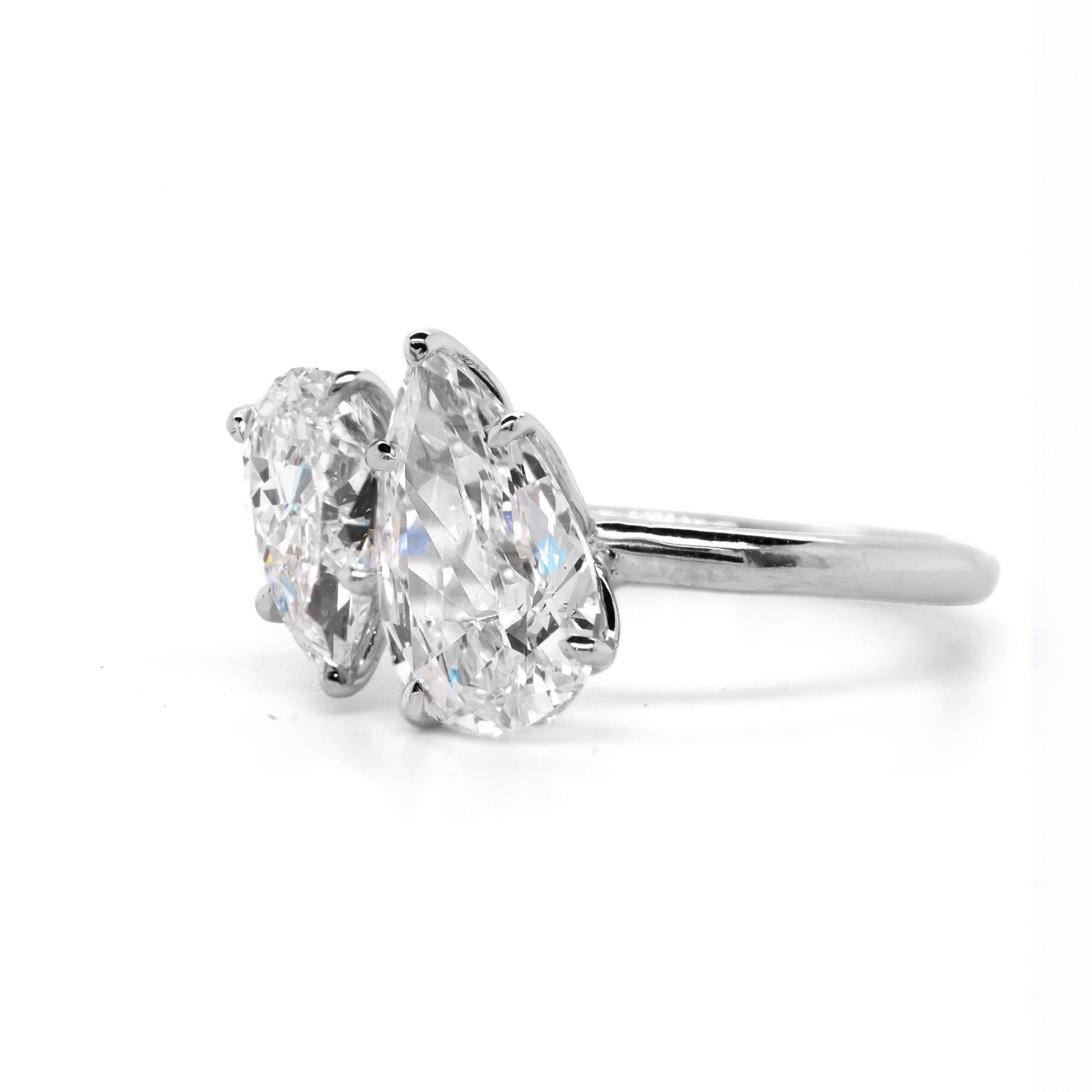Two Stone Pear-Shaped Diamond Toi et Moi Ring Peter Norman